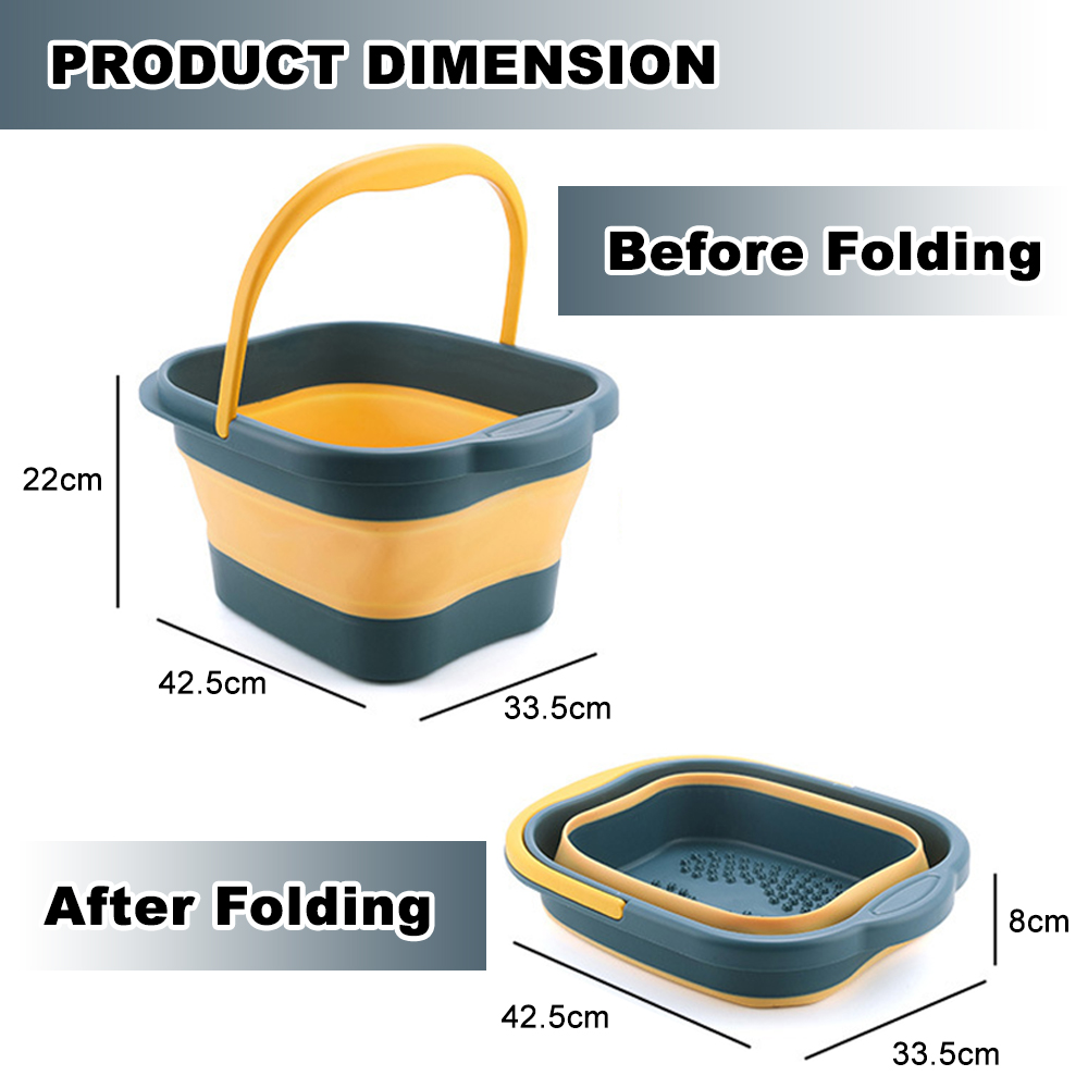 Worthbuy Foldable Foot Bath Bucket Soak Massage Bucket Foot Spa Foot ...
