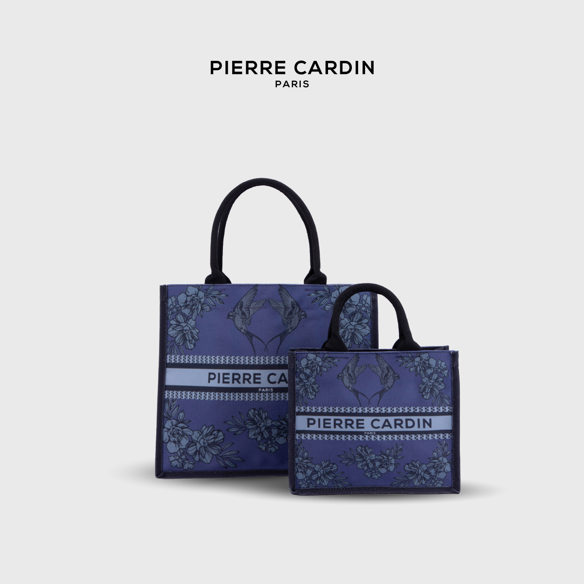 Pierre Cardin Women's Black Floral Canvas Tote Bag | Shopee Malaysia