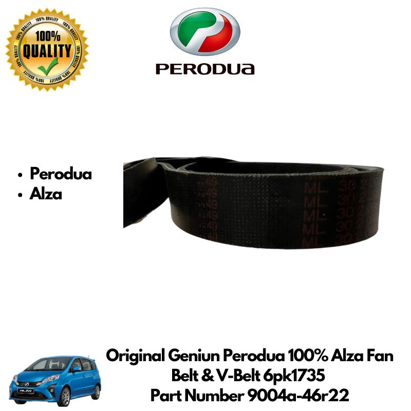 Original Geniun Perodua 100% Alza Fan Belt & V-Belt 6pk1735 Tali ...