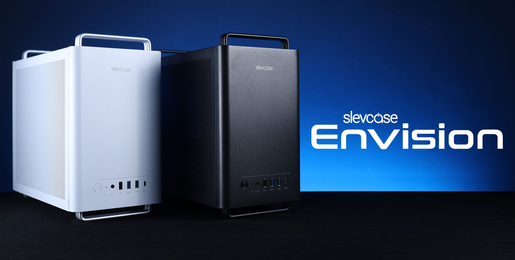 SLEVCASE ENVISION STREAMLINED SFF M-ATX PC CASE (CASING) PRE-INSTALLED ...