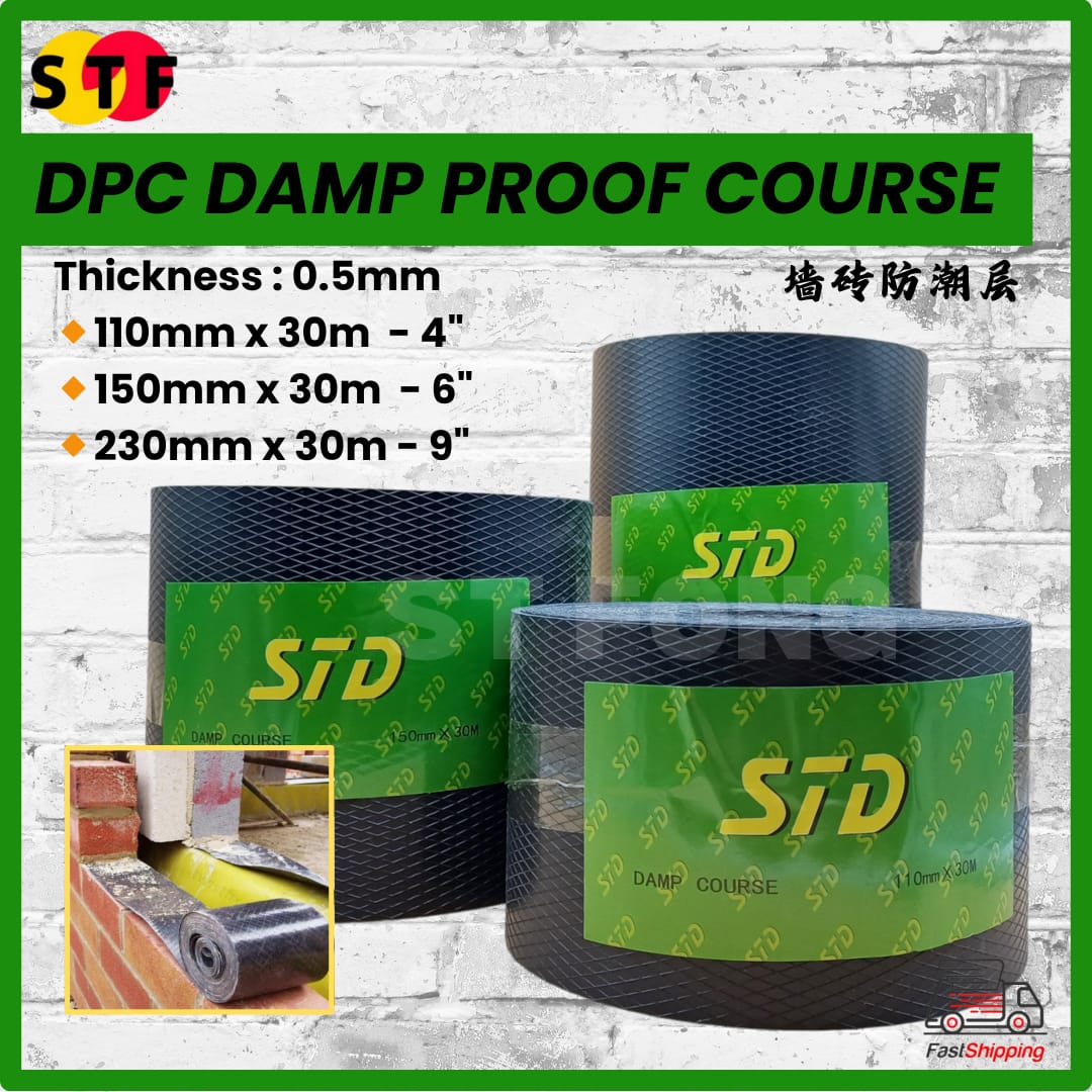 (4" / 6" / 9") MEG-PRO 30M Polyethylene Dampcourse DPSC DAMP PROOF ...