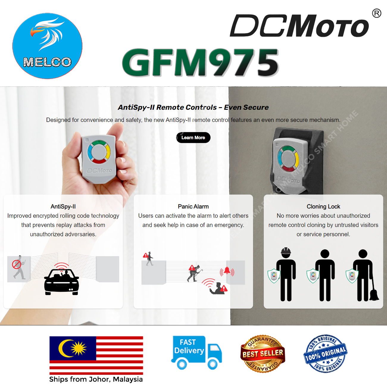 DCMOTO GFM975 Full Solar Autogate Set Plug & Play All-in-One Smart Autogate Motor System ...