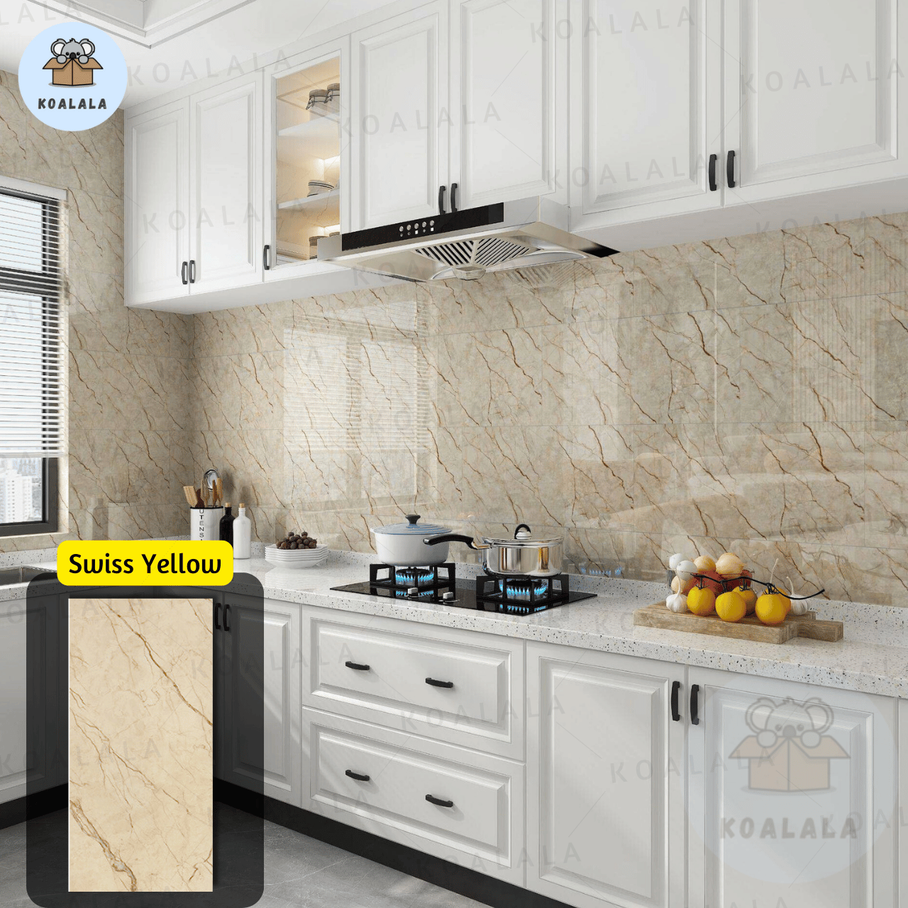 Kitchen Wall Sticker Paper Dinding Bathroom Wallpaper Waterproof Tile ...
