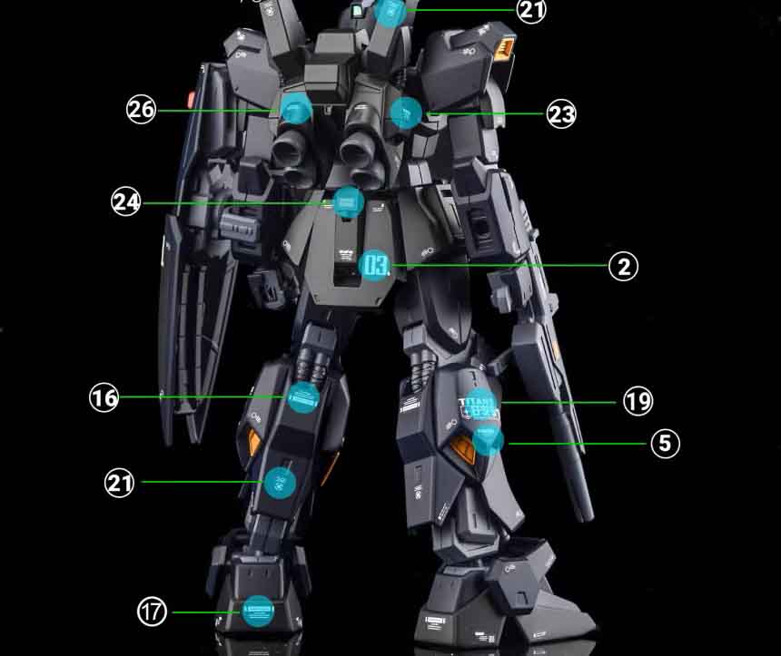 [COPY GHOST] HG89[1] HG 1/144 RX-178 GUNDAM MK II TITANS WATER SLIDE ...