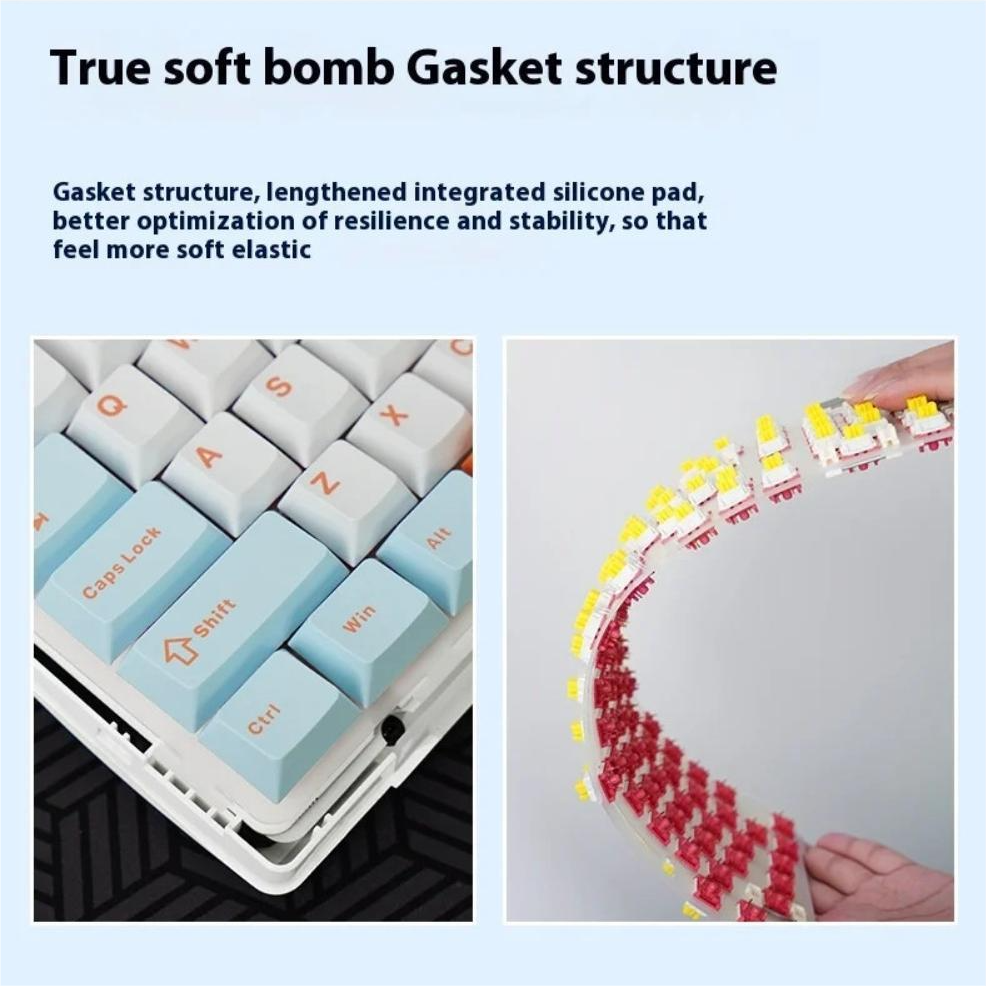 AULA S98Pro Mechanical Keyboard 3mode Bluetooth 2.4G Type-C 98Layout 96Key Customized Gasket ...