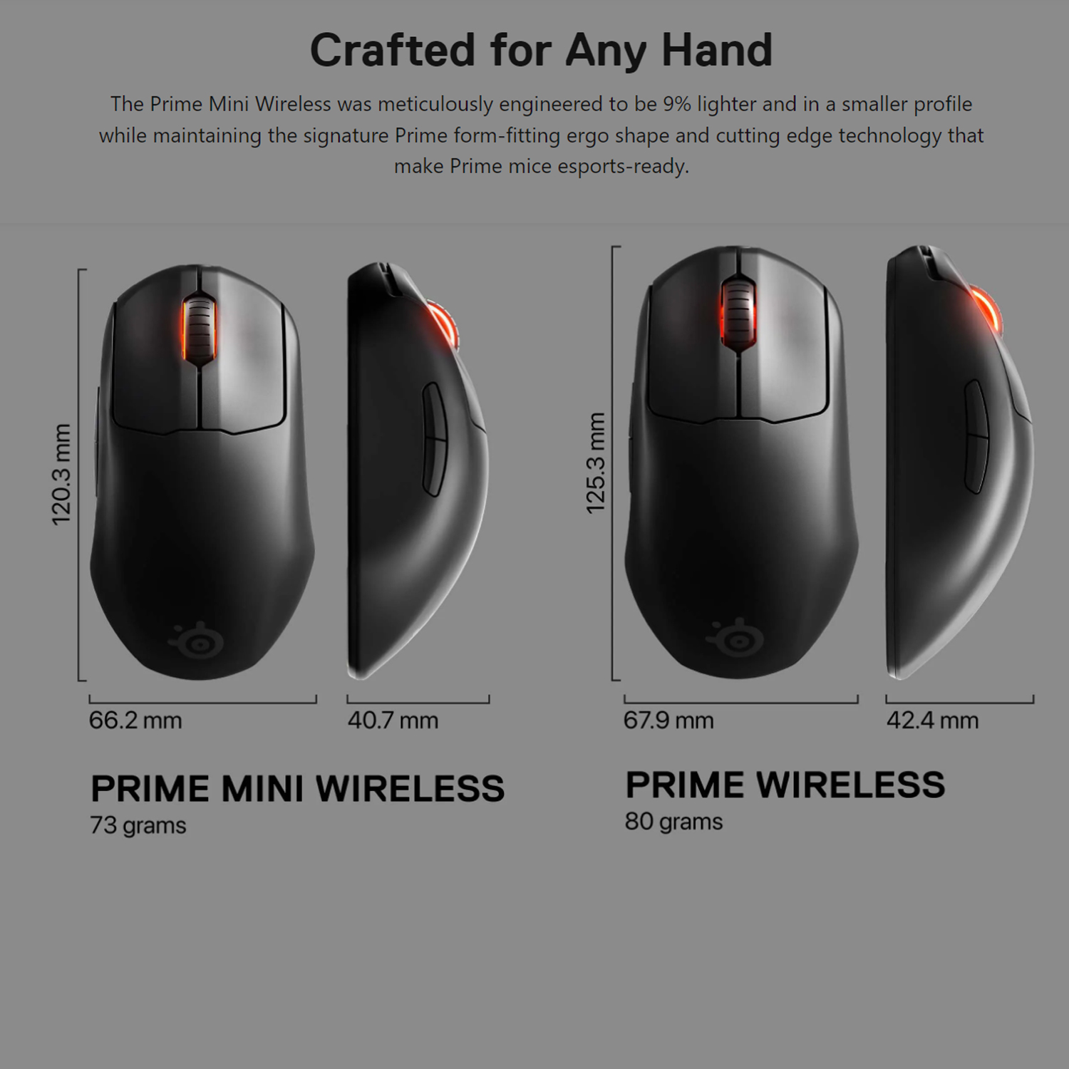 SteelSeries Prime Wired / Wireless Precision Esports Mouse with ...