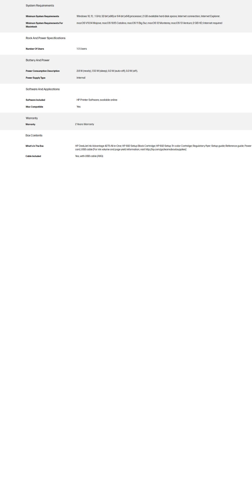 HP Deskjet Ink Advantage 4275 All In One Printer | 1200x1200 DPI | 8 ...