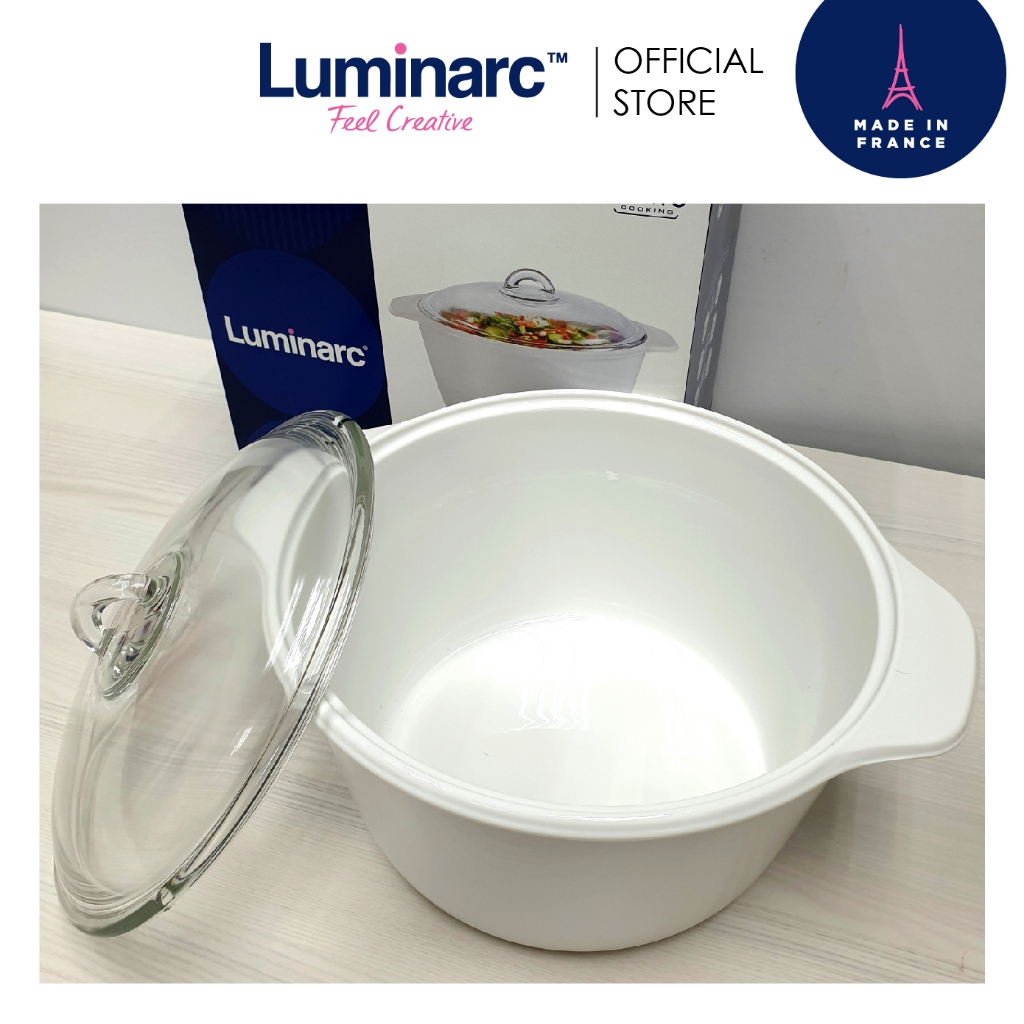 Luminarc Vitro Blooming White Casserole - (5 Liter) [Model: N1617 ...