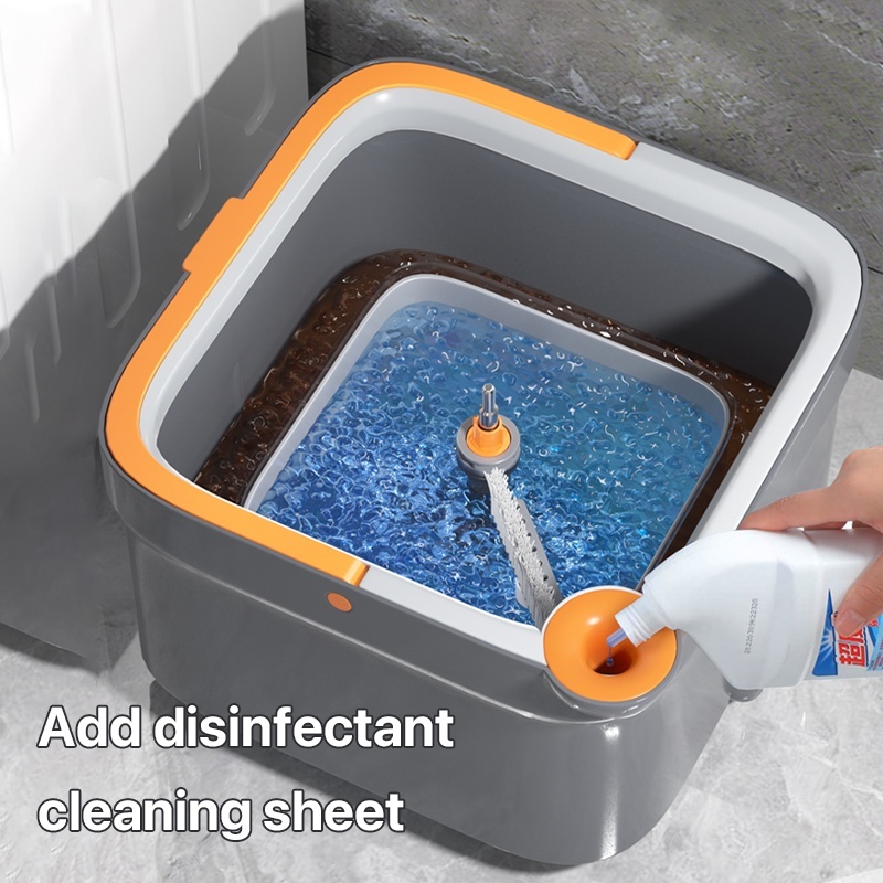 [NEW] M16 Spin Mop Set Bucket Automatic Magic Rotating Mop Lazy Mops ...