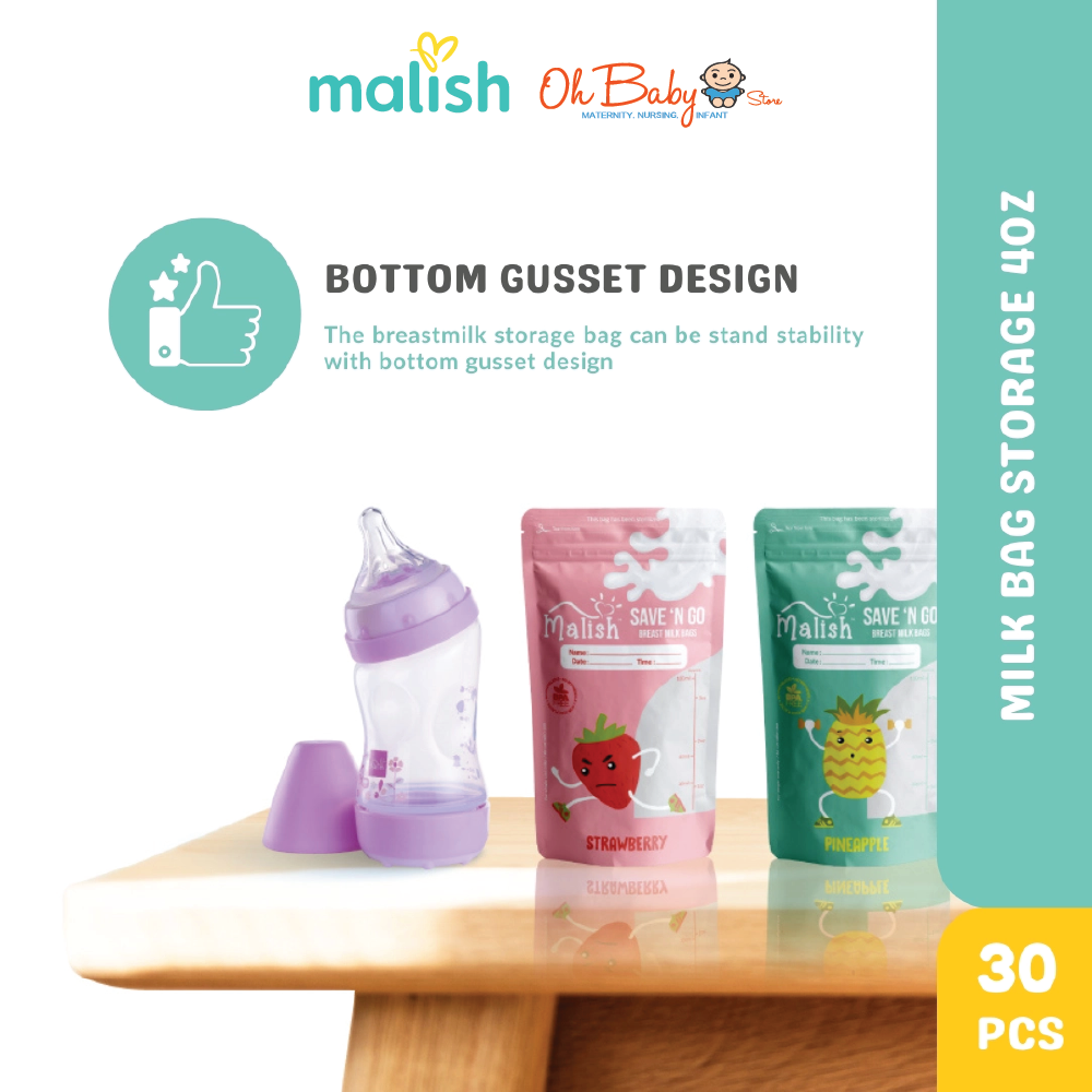 Malish Breast Milk & Baby Food Storage Bag (30s) | Shopee Malaysia