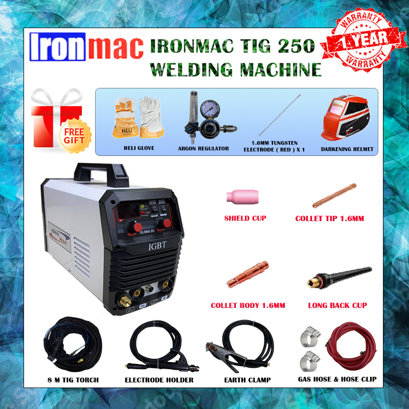 IRON MAC TIG/MMA 250 TIG DC INVERTER WELDING MACHINE | Shopee Malaysia