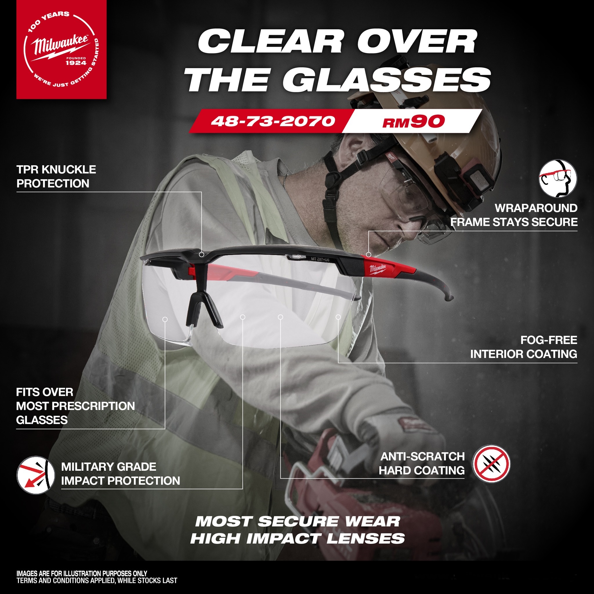 Milwaukee Safety Over the Glasses – Clear 48-73-2070 | Shopee Malaysia