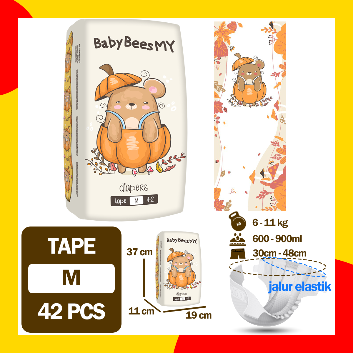 BabyBeesMY Diapers SUPER Comfortable Pull-up Pants - Leak-proof baby ...
