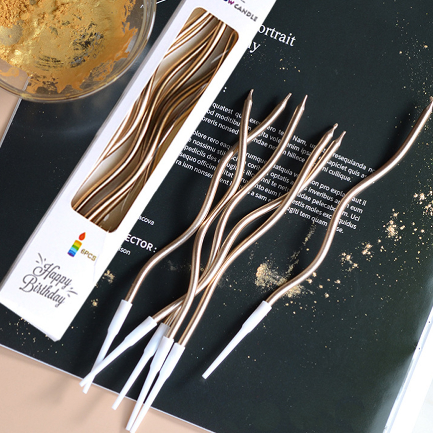 [6Pcs/Set] Curvy Birthday Candle Birthday Lilin Kek Candles Hari Jadi ...