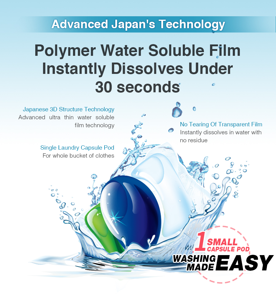 Prosi 3-In-1 Anti-Bacterial Perfume Laundry Detergent Gel Ball Laundry ...