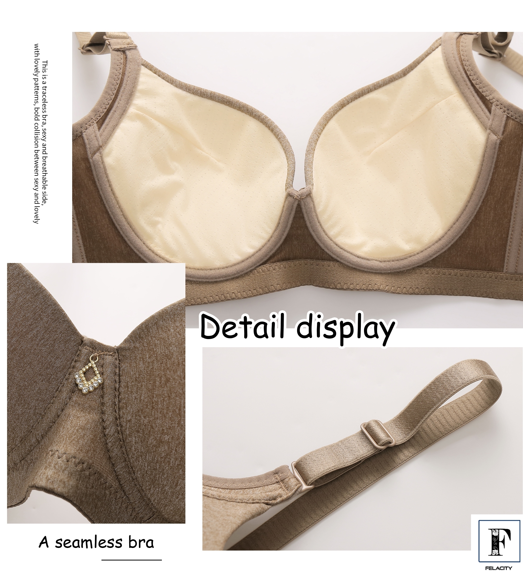 Bra Women Plus Size Push Up Wired Plain Baju Dalam Wanita Saiz Besar ...