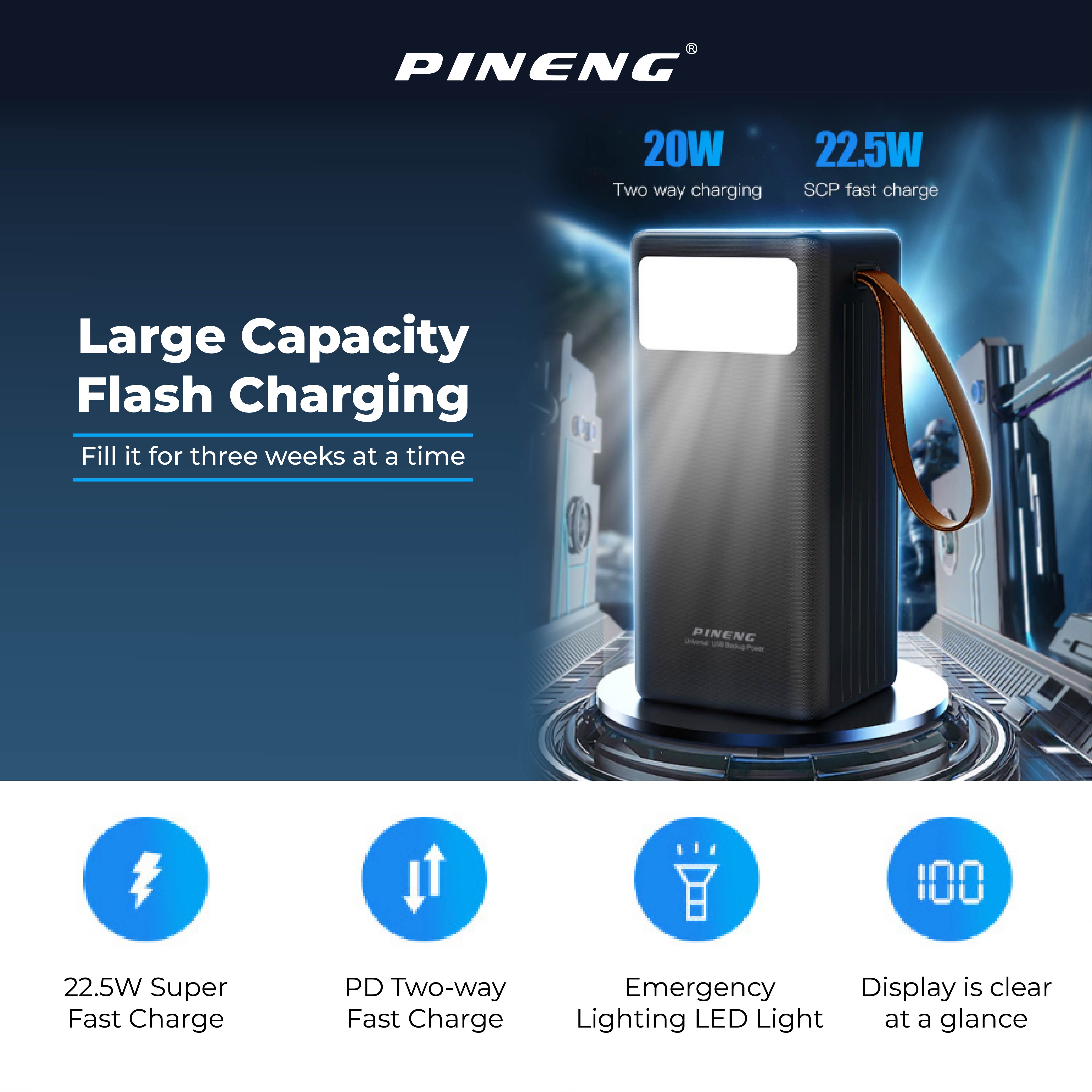 [NEW] Pineng PN-555PD 50000mAh Powerbank PD 20W + QC 22.5W Fast ...
