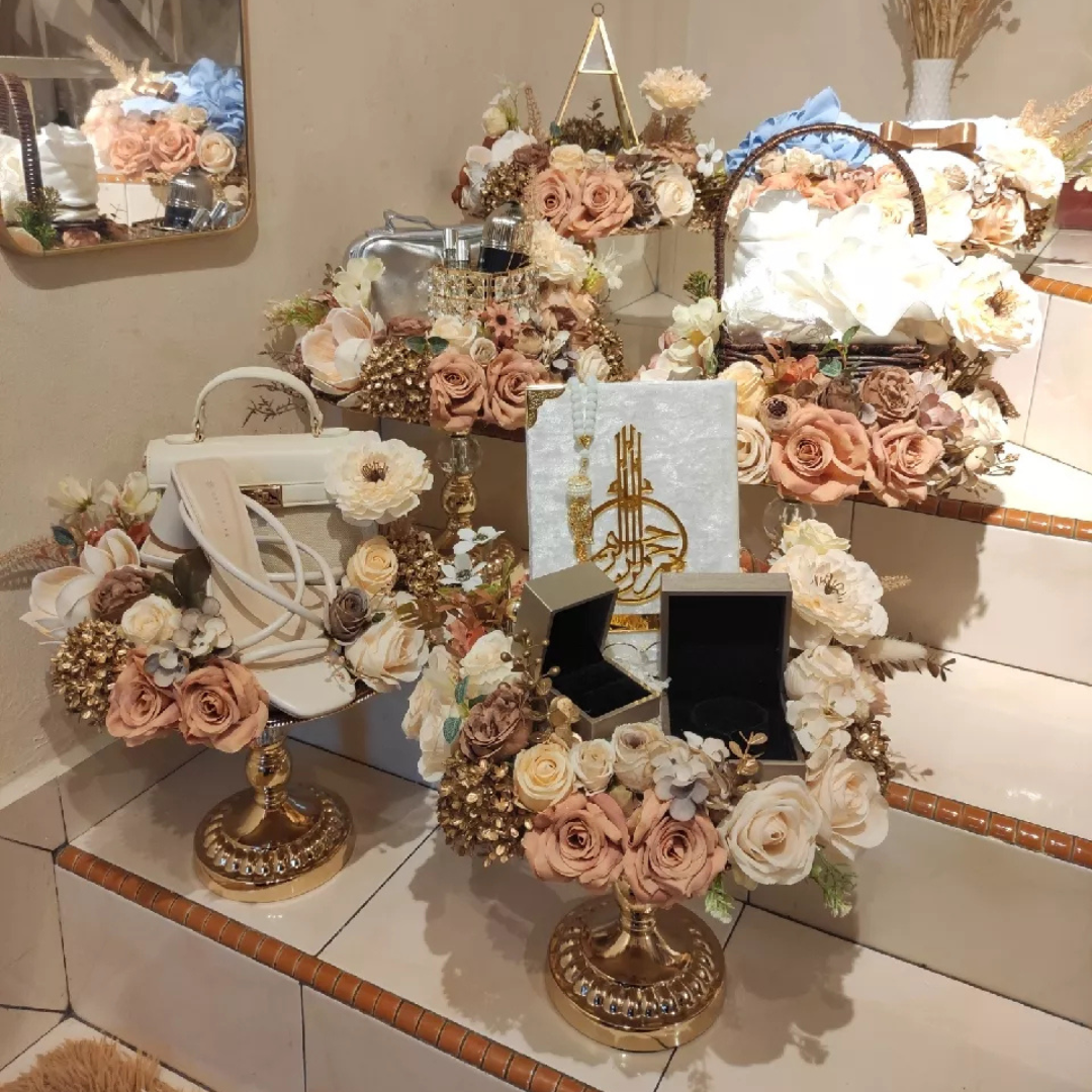 Dulang Hantaran Premium Silver Gold Tray For Cake Stand Tray Wedding ...