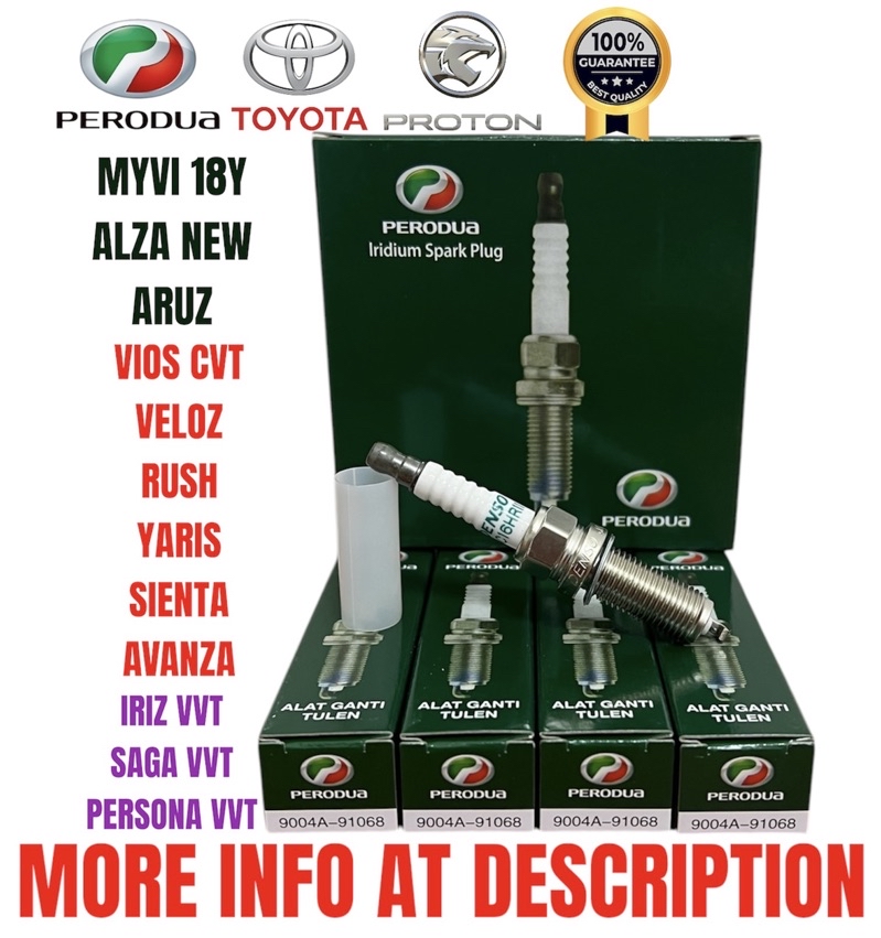 Perodua iridium spark plug sc16hr11 myvi mg3/aruz 1.5L/alza w150/vios ...