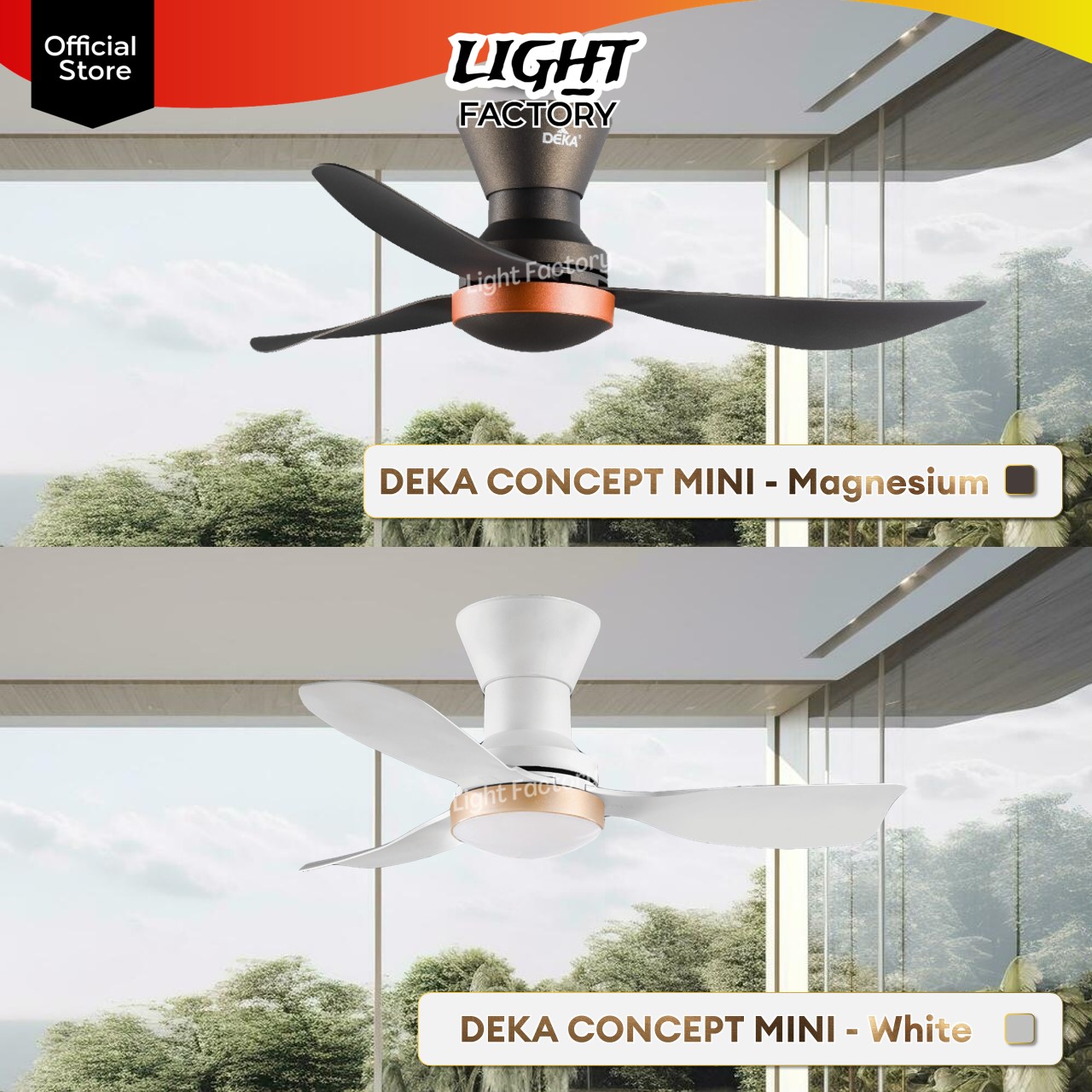 【FREE SHIPPING】DEKA CONCEPT MINI Fan 34" 42" 22" 16 Speed Remote ...