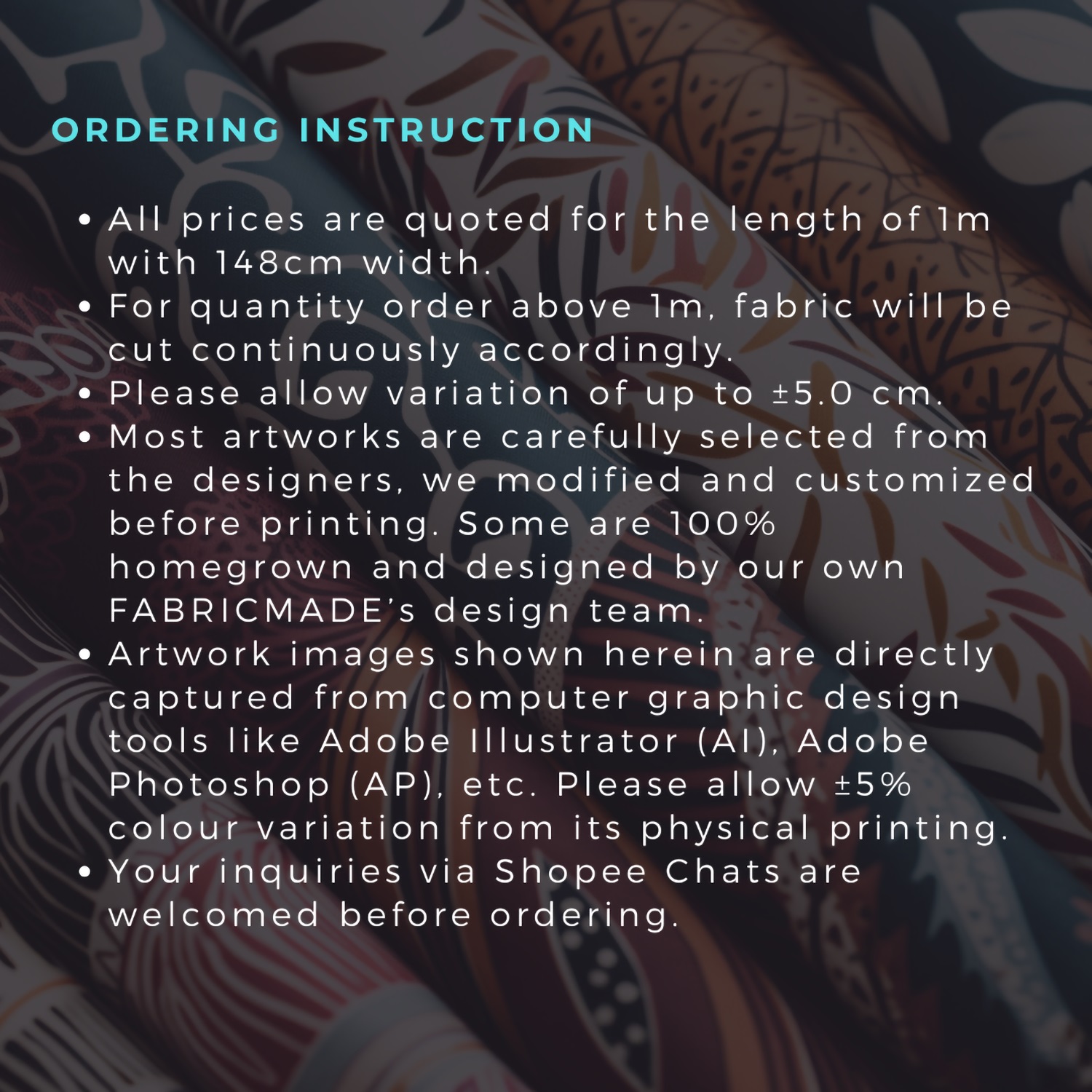 FABRICMADE - Polyamide (Nylon) Water Resistant Fabrics (Bidang 58") 1 ...