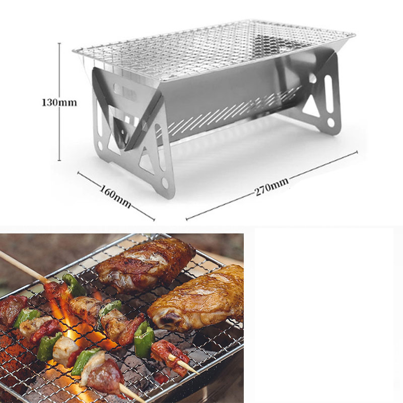 Outdoor Foldable Multi-purpose Barbecue Rack Portable BBQ Grill Rack ...