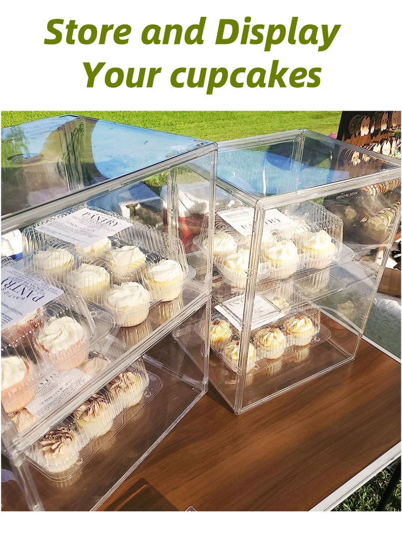 Cake Box Acrylic Display Case Stackable Storage Organizer DIY Bekas ...