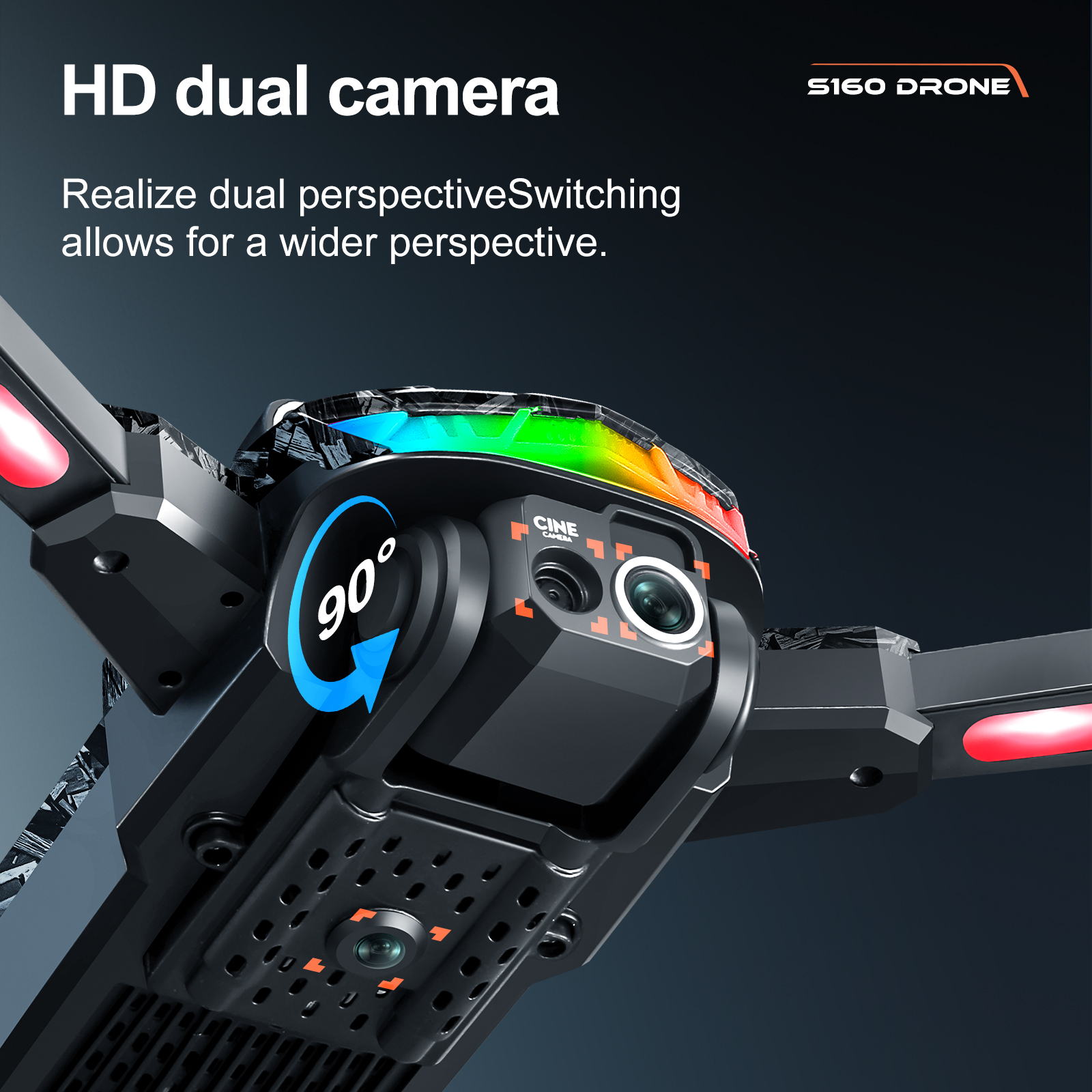 New S160 Drone HD Dual Camera Brushless Motor Toy Aircraft Optical Flow ...