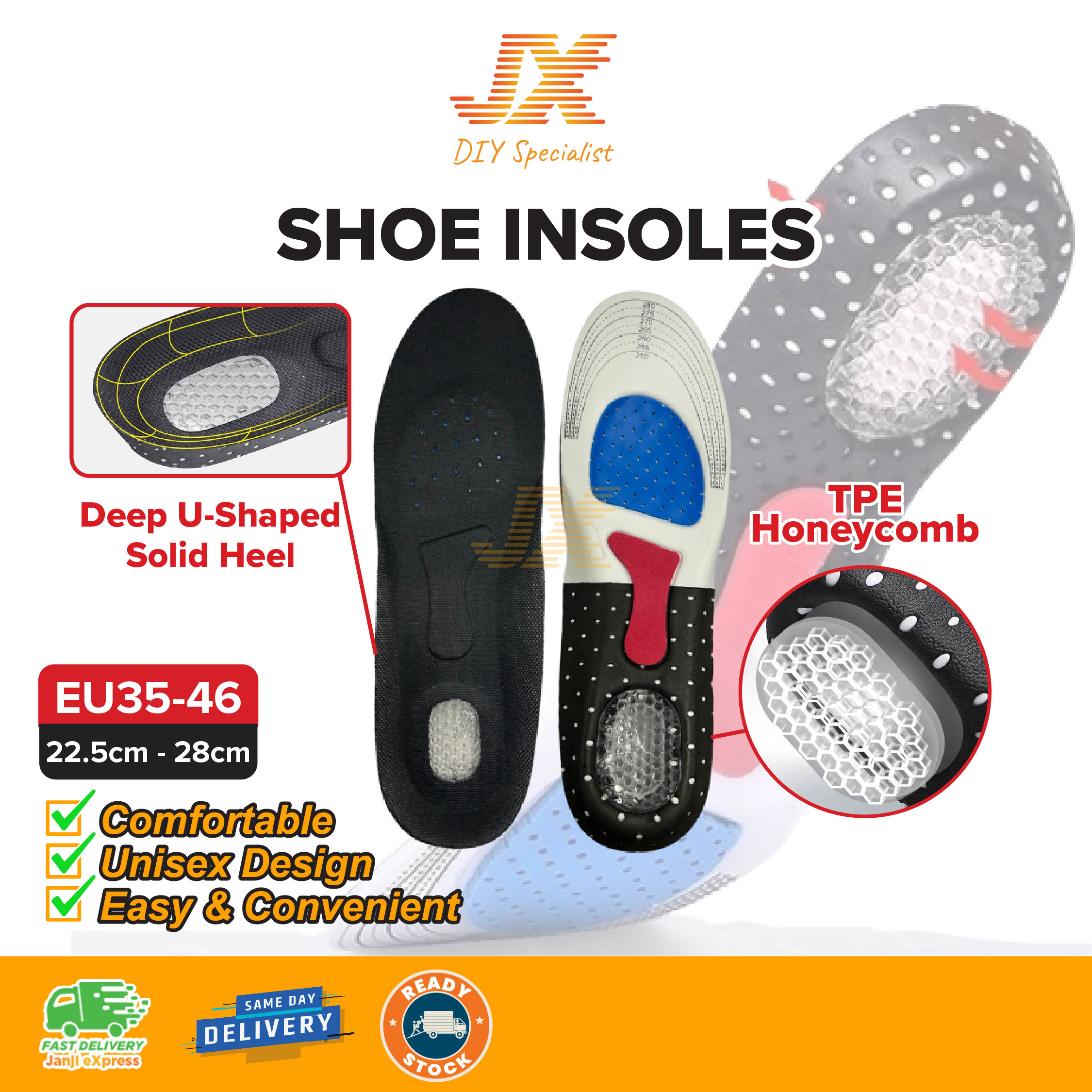 Orthotic Insole Arch Support Flatfoot Running Insoles for Shoes Sole ...