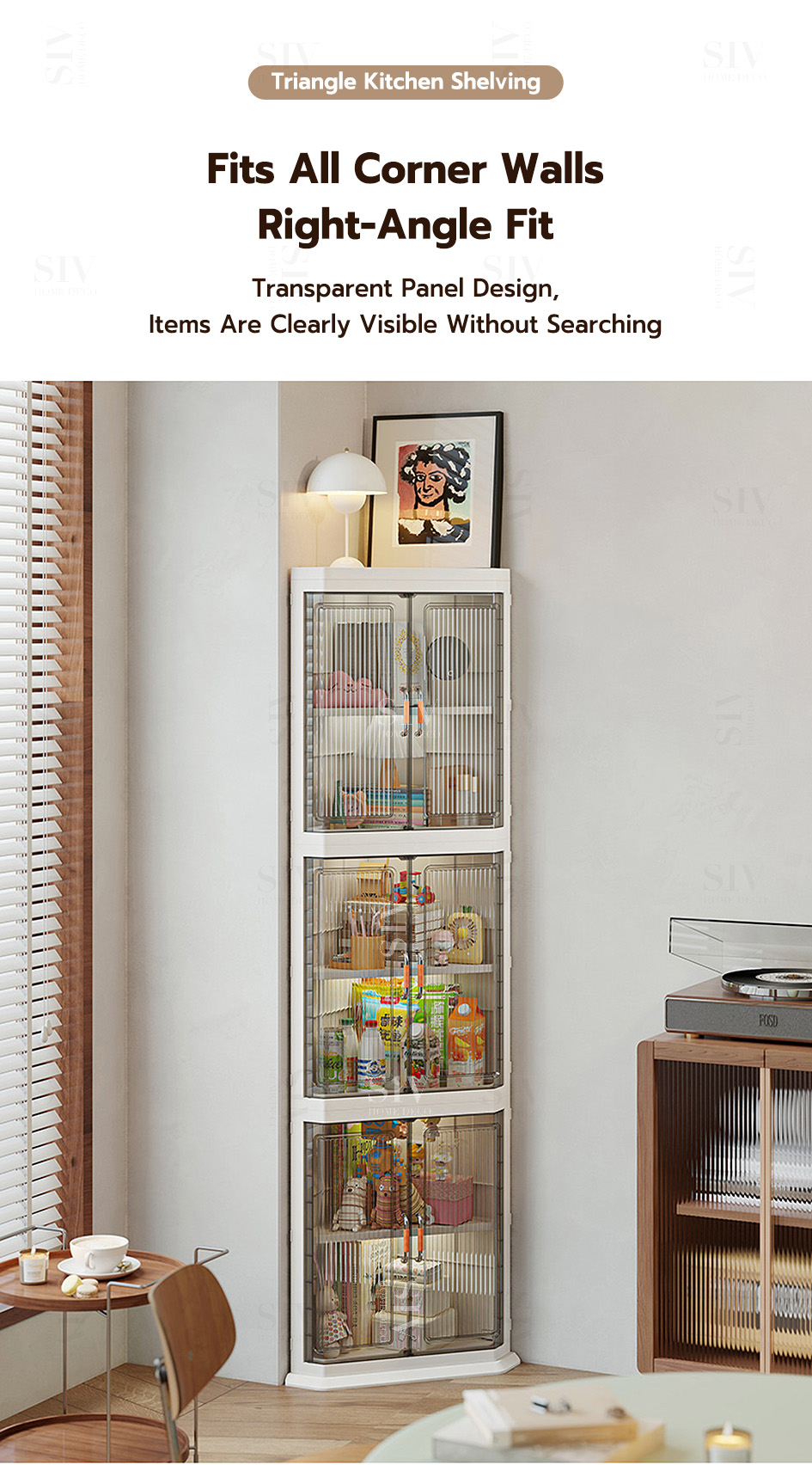 SIV Multi-Functional Corner Storage Rack – 90° Corner Design, Space ...