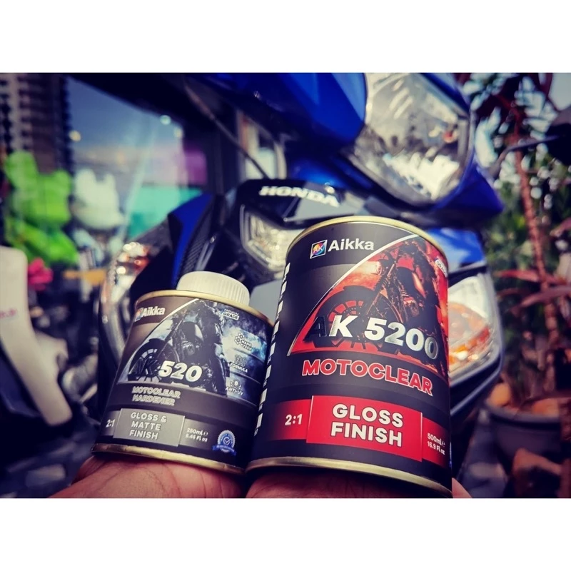 AIKKA AK5200 + CRYSTAL SET 2K Clearcoat with Hardener Motor Clear 2:1 ...