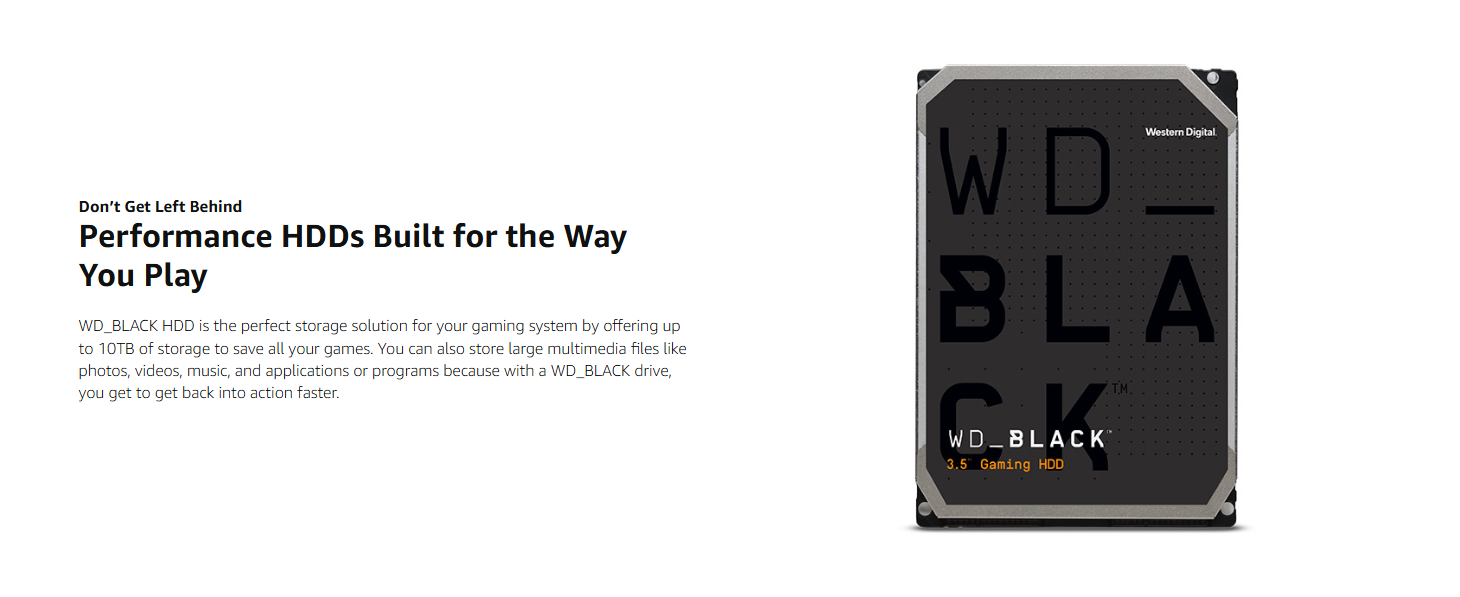 Western Digital WD Caviar Black Gaming Desktop Internal SATA III 3.5" HDD Hard Disk Drive - 1TB ...