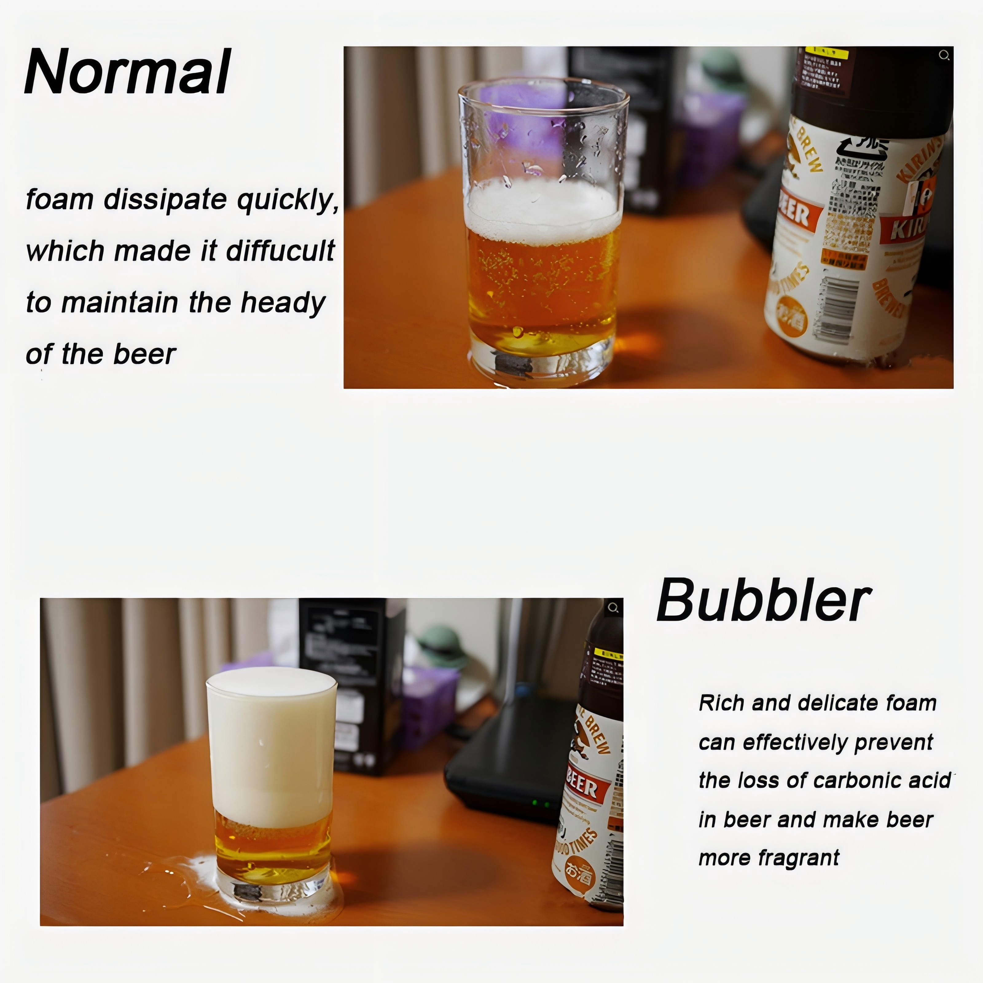 [Ready Stock]Beer Foamer 2-in-1 Portable Ultrasonic Beer Bubbler Beer ...
