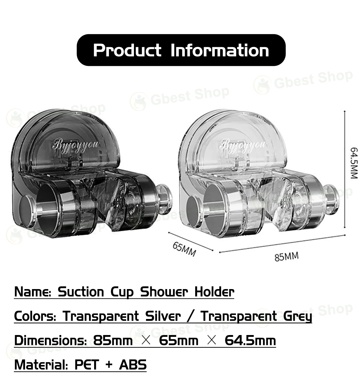 Nordic shower head holder Showerhead Bracket No Punching Suction Cup ...