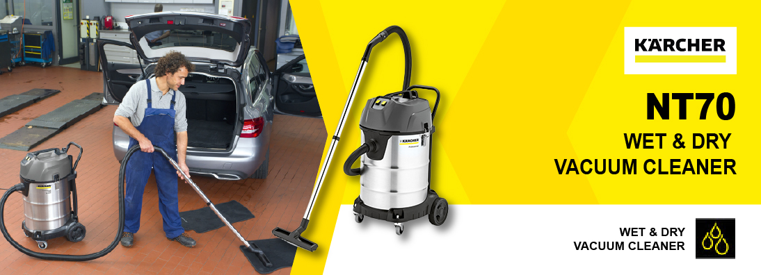 Karcher NT70/2 Vacuum Wet and Dry Heavy Duty Vacuum Cleaner Heavy Duty ...