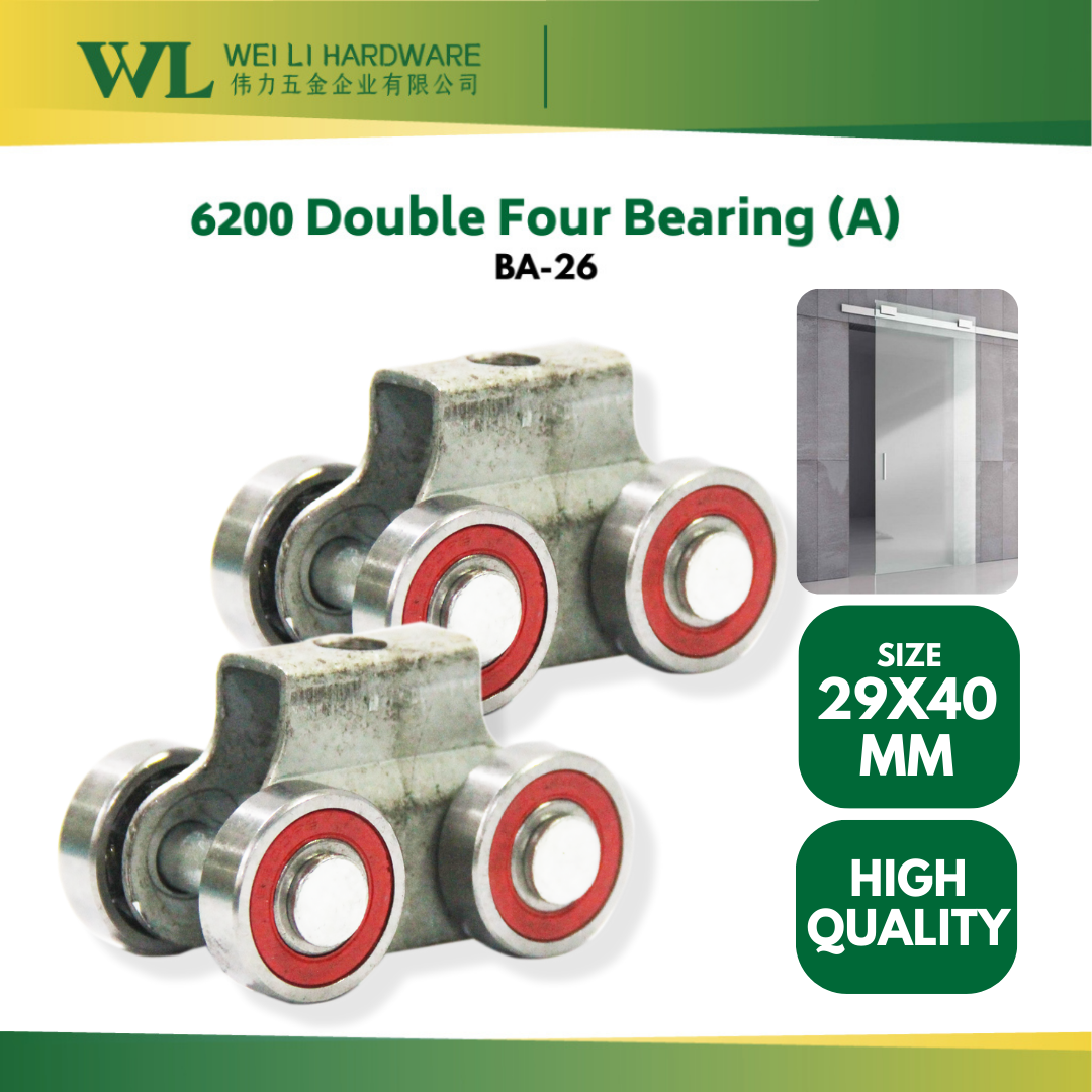 2PCS 6200 Double Four Bearing (A) BA-26 For Sliding Gate / Bearing ...