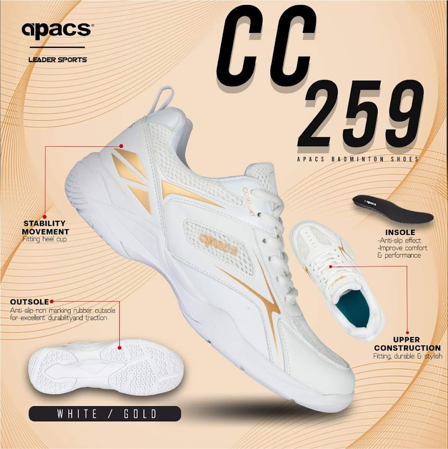 APACS Kasut Badminton / Badminton shoes ( 100% Original ) | Shopee Malaysia