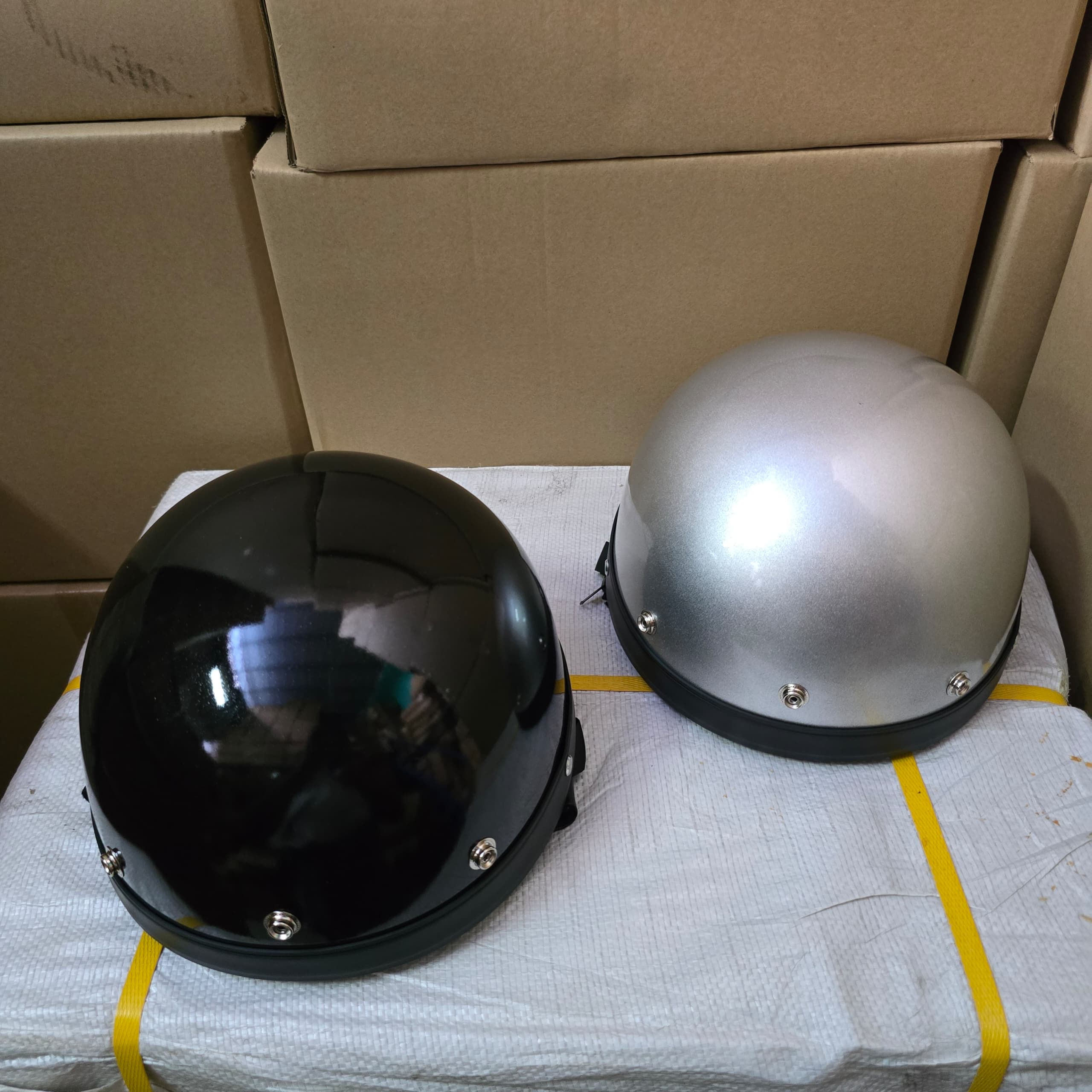 Motor Helmet Steng Kura Kura Topi keledar Separuh Half Cut Helmet ...