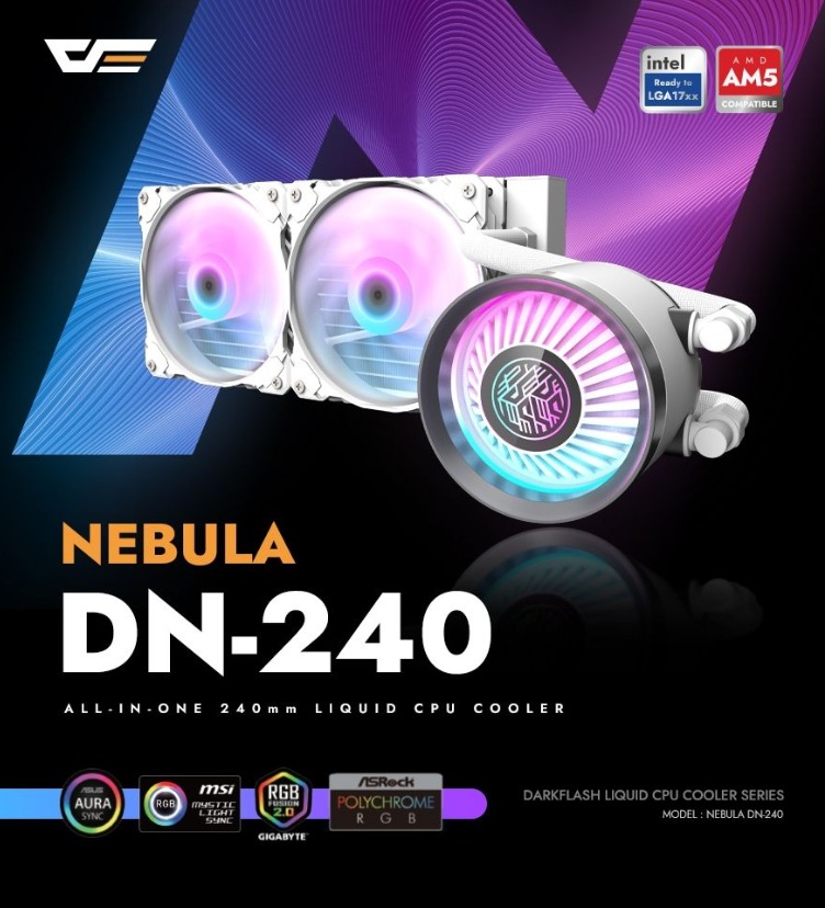 DarkFlash Nebula DN 360 240 / DN360D / DN240D ARGB Black White AIO ...