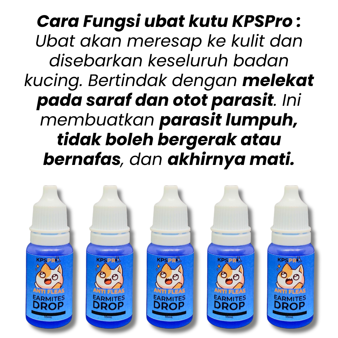 KPSPro Ubat Kutu Kucing Cat Flea Cat Earmite Drop Ubat Kutu Telinga ...