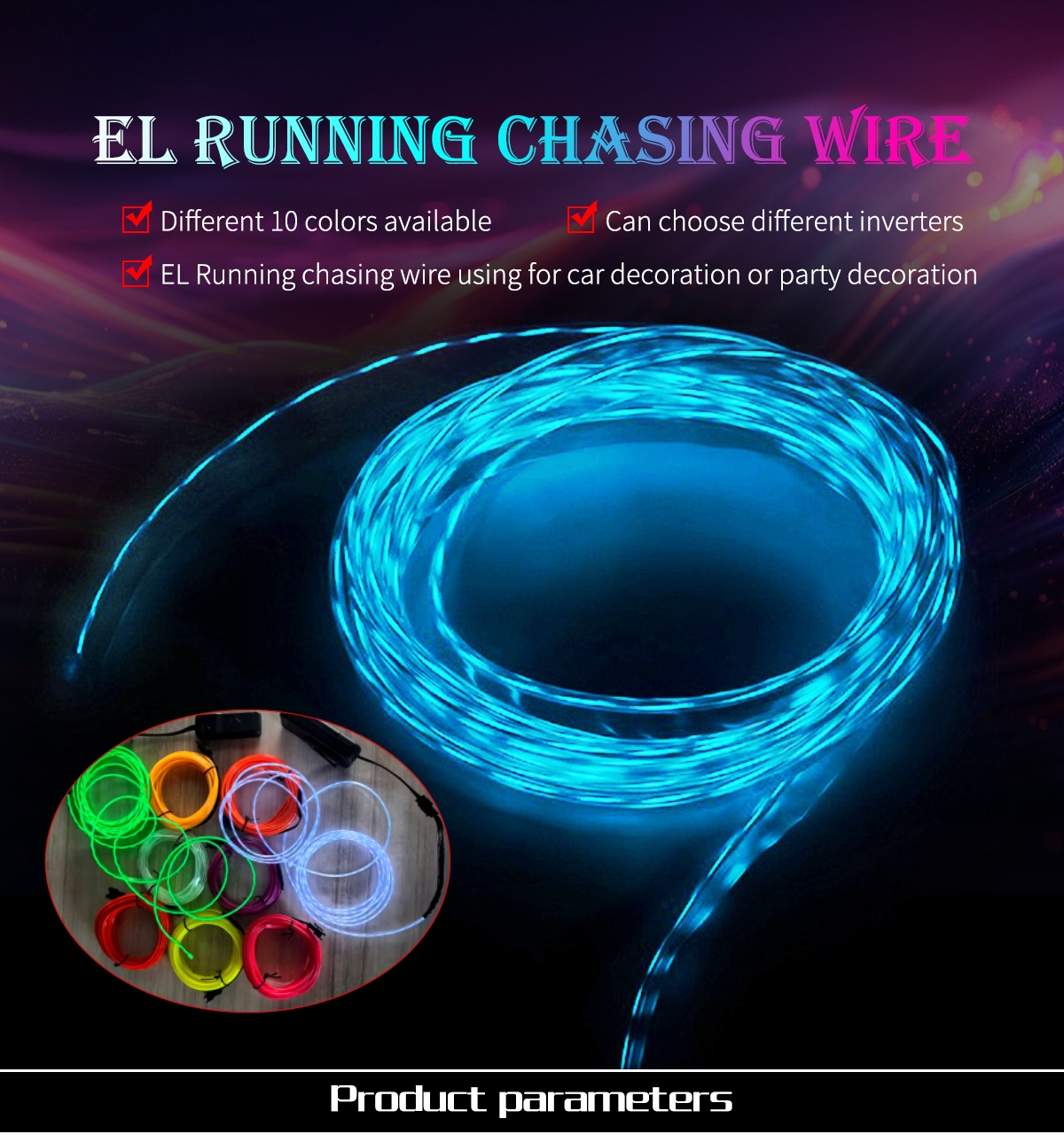 Running EL Wire Neon Light Strip Usb LED Neon Flex Custom Neon Sign ...