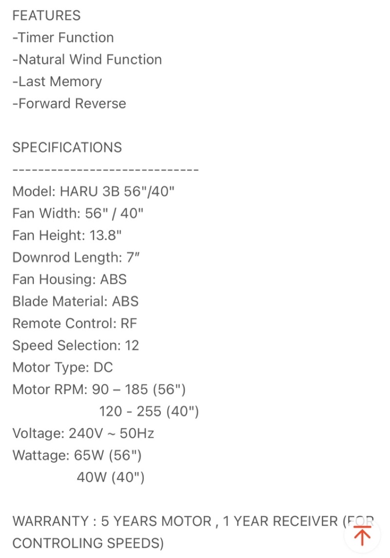 Vannus by Alpha HARU 3B 56/40 inches DC Remote Ceiling Fan | Shopee ...