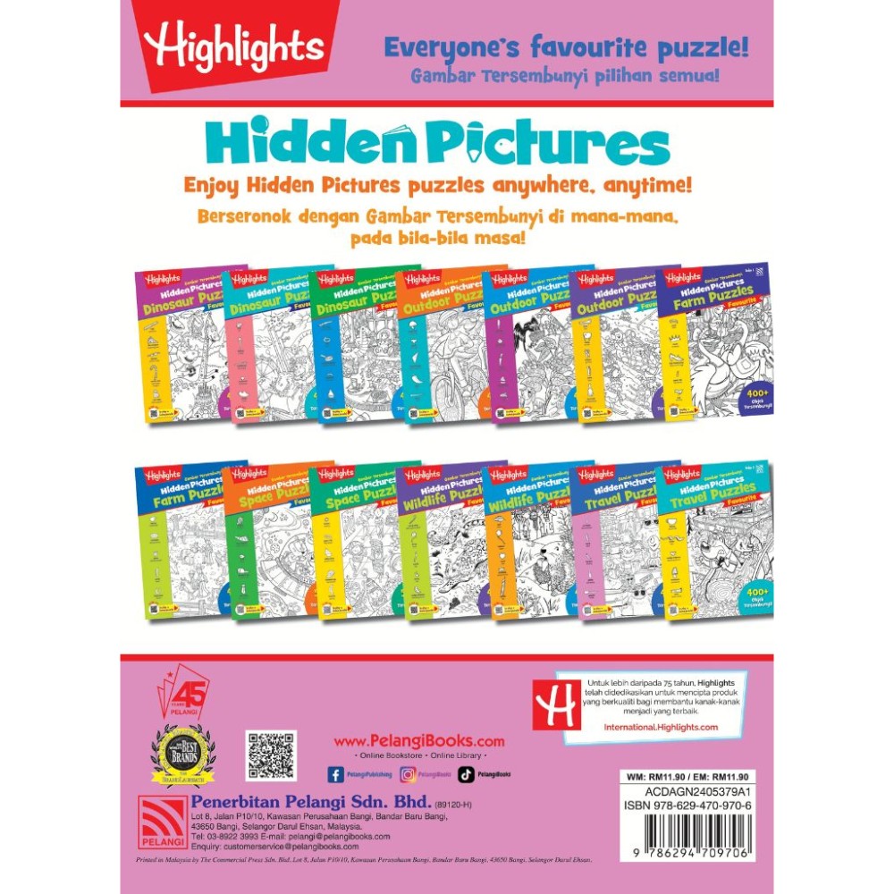Pelangi Activity Books Highlights Hidden Pictures Favourite Travel ...
