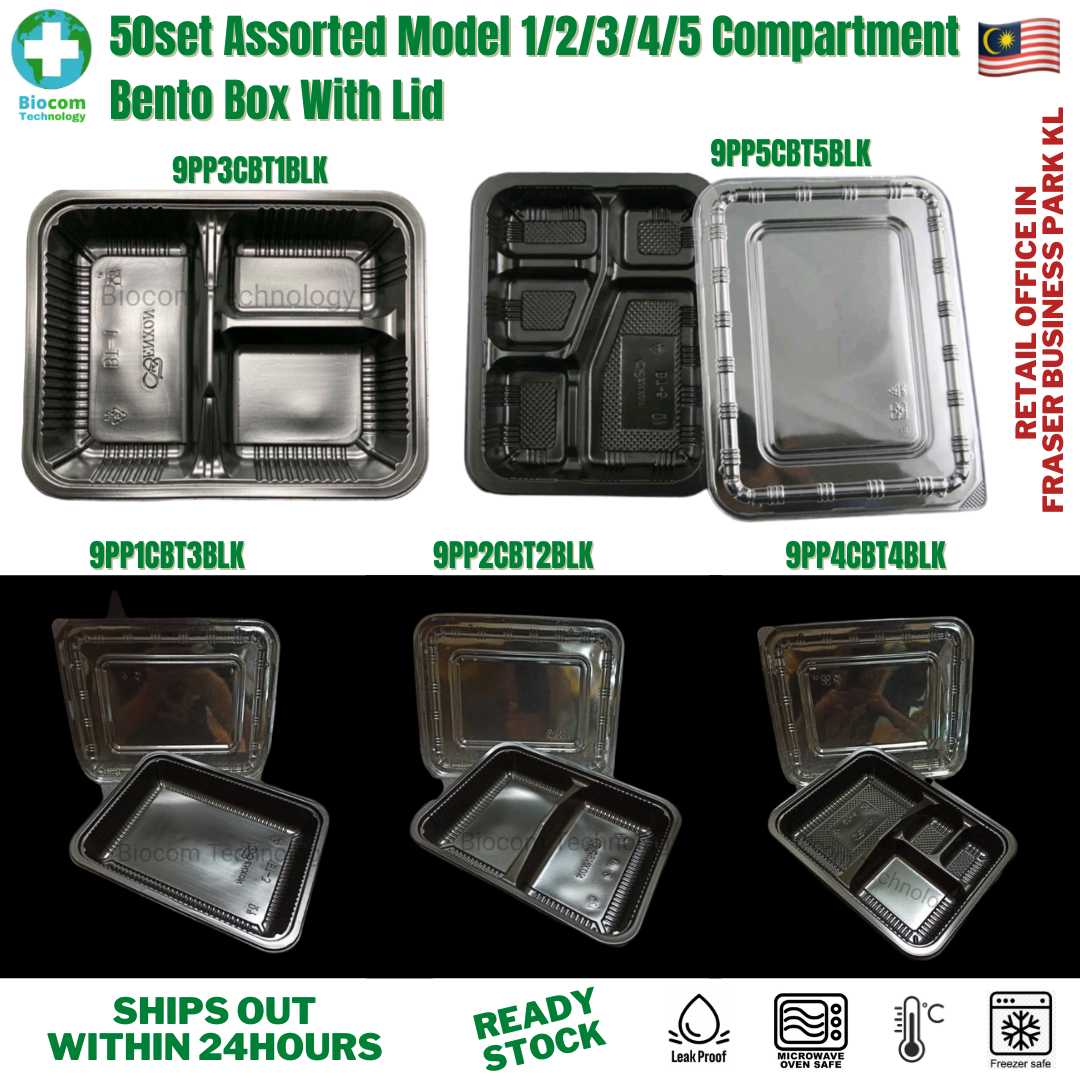Assorted Model 50sets Benxon Bento Box Compartment Lunch Tray With Lid ...