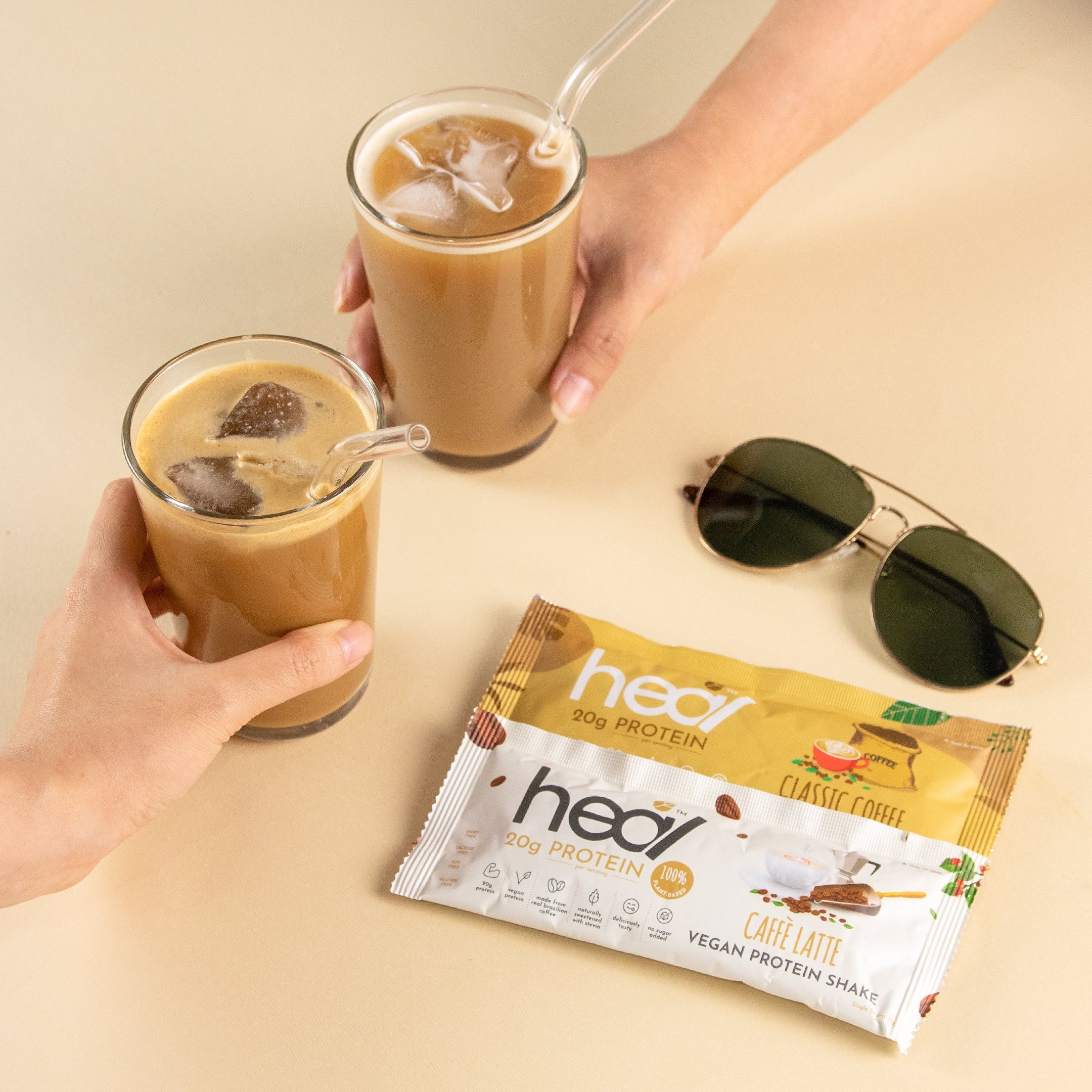 HEAL PROTEIN SHAKE SACHET Powder Pack Whey Protein/Pea Protein/Plant ...