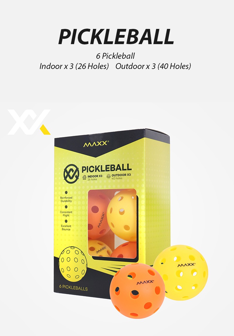 [NEW] MAXX x PickleBall 26&40 holes (6 ball per box)(Indoor&Outdoor ...