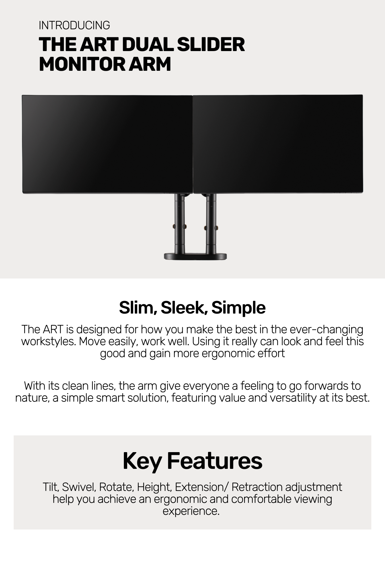 the Aryl™ Art Dual Slider Monitor Arm | Shopee Malaysia