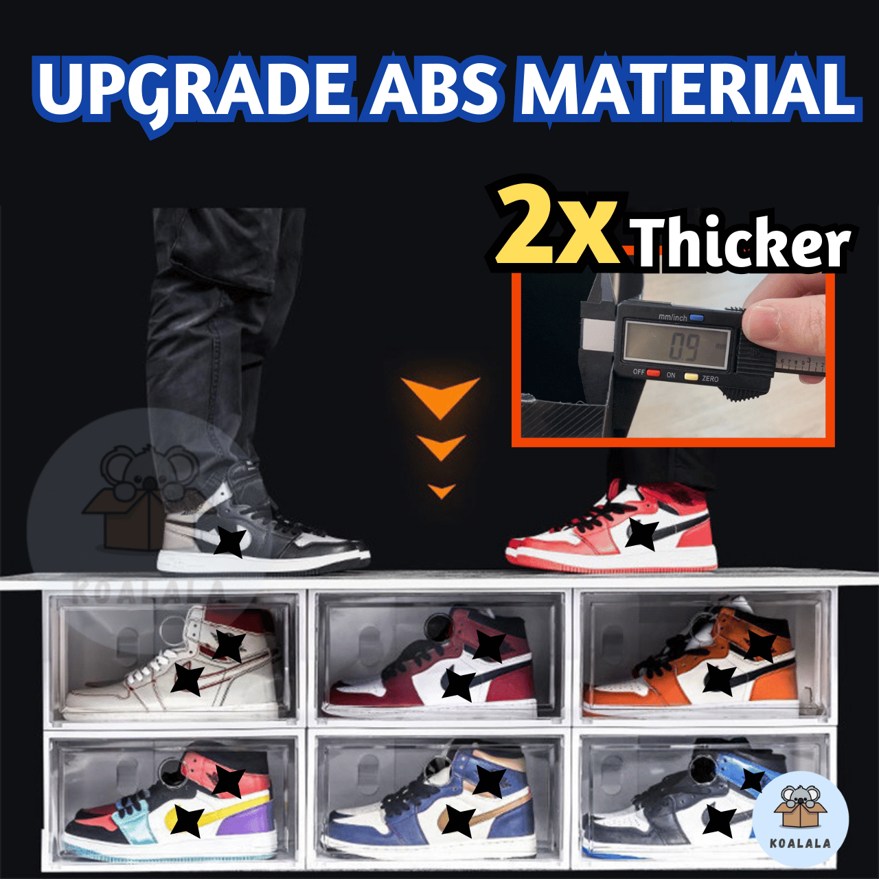 Front & Side View Large Shoes Box Shoe Rack Rak Kasut Plastik Kotak ...