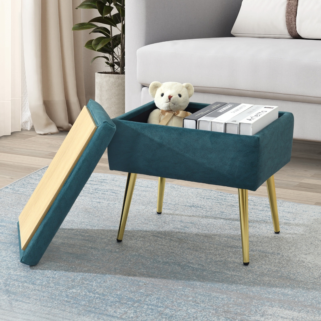 Furniture Direct JERWIN Storage Bedside Table meja tepi sofa velvet fabric-3 colors | Shopee ...