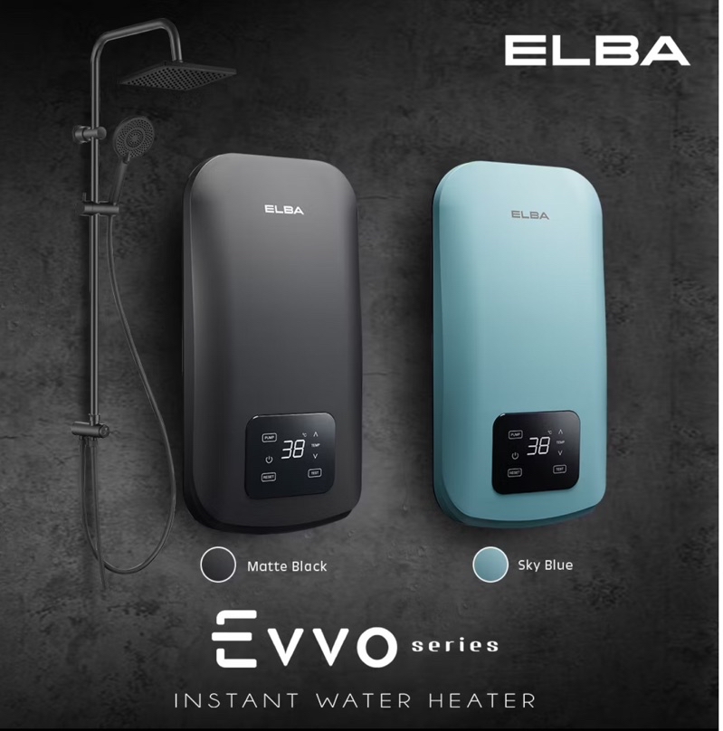 Elba Instant Water Heater With DC Pump And Rain Shower EWHR-Q4218DC ...